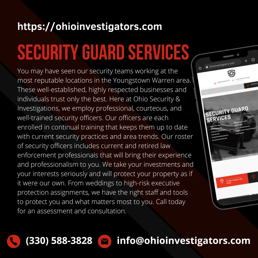 Now Hiring Security Guards & Private Investigators in Ohio